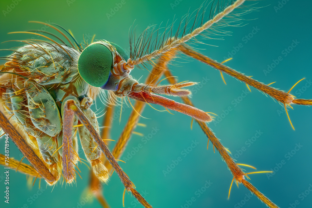 Full body mosquito, electron microscope, micro image, complex, science ...