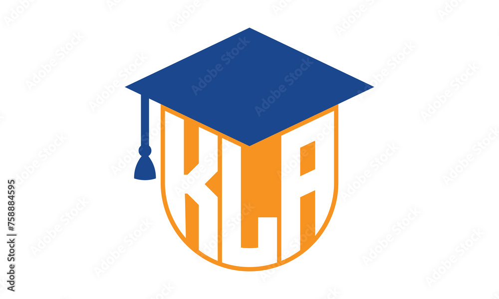 KLA initial letter academic logo design vector template. school college ...