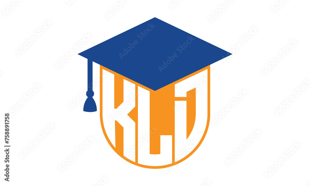 KLD initial letter academic logo design vector template. school college ...