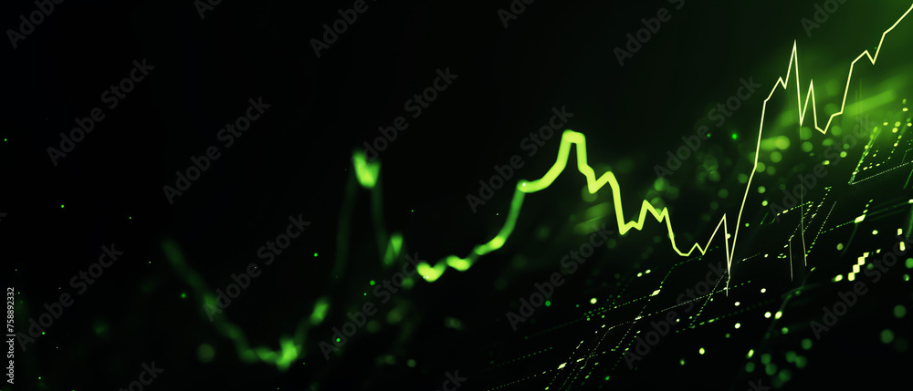 Abstract background with Financial charts and graphs technology have ...