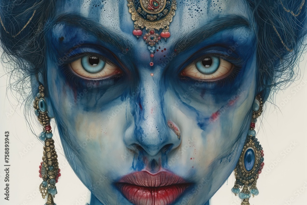 Hindu goddess Parvati. The wife of Lord Shiva, the shakti of his ...