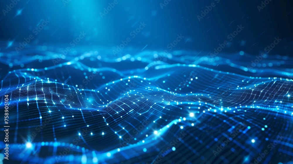 Graphite background with wireframe light connection structure depicting ...