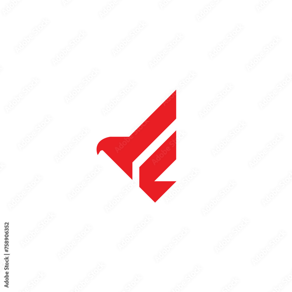 Monogram letter f falcon bird for brand, business, company, design ...