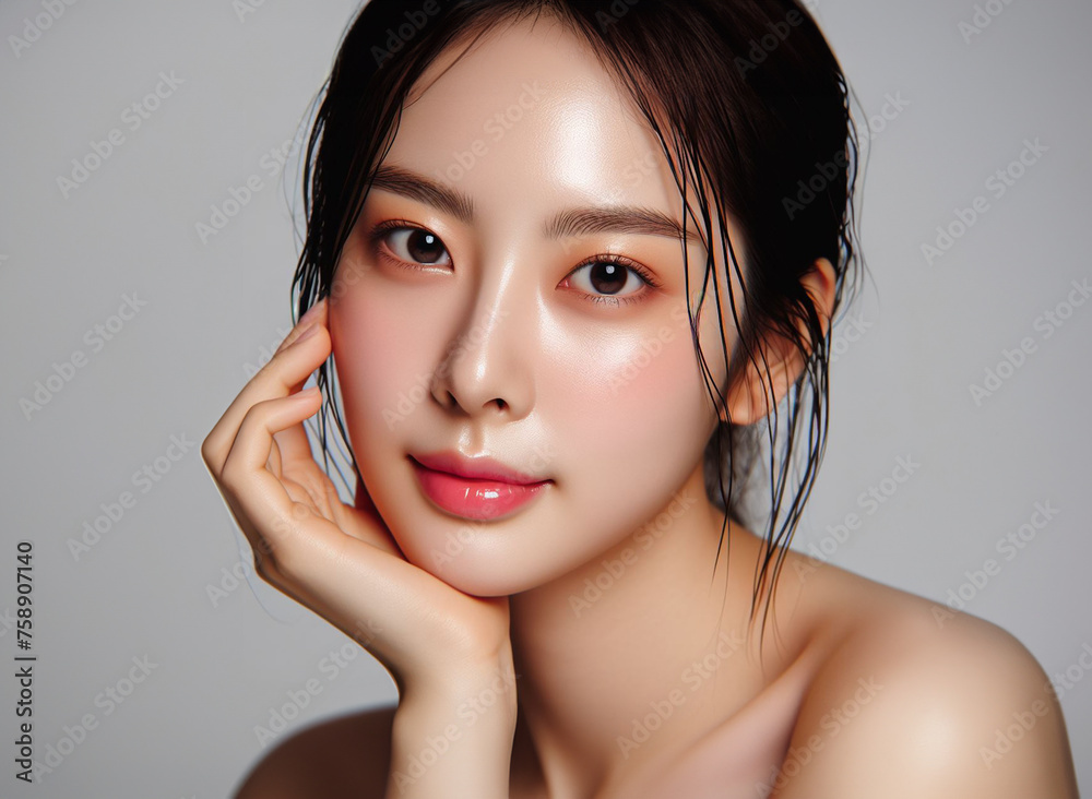 pretty young asian woman beautiful model profile photoshoot korean ...