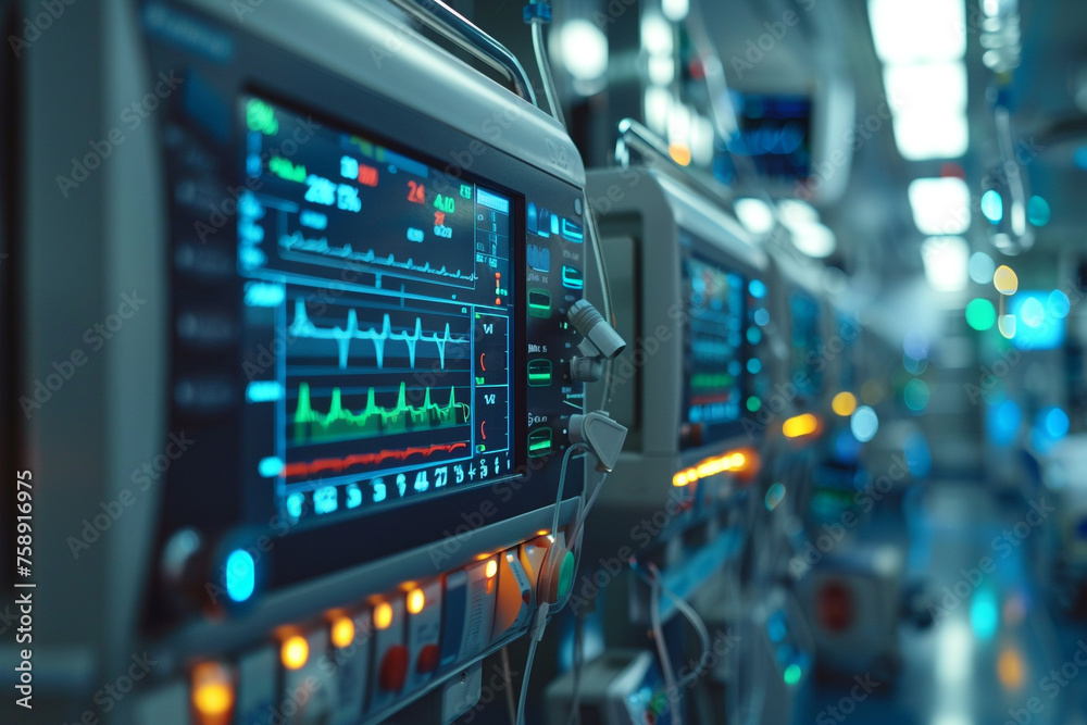 Connected medical devices transmitting patient vital signs to ...