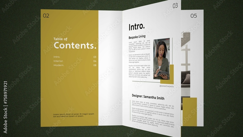 Magazine Sheets Pages Turn Stock Template | Adobe Stock