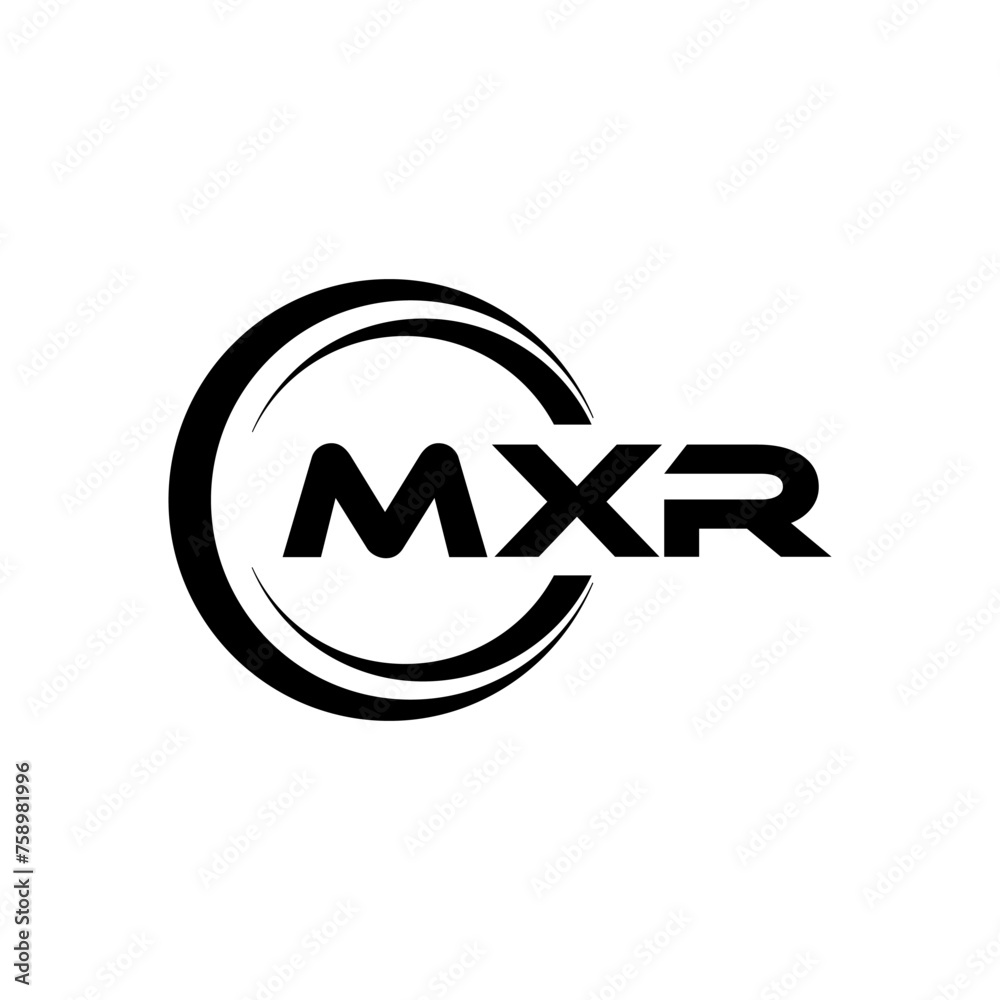 MXR letter logo design with white background in illustrator, cube logo ...