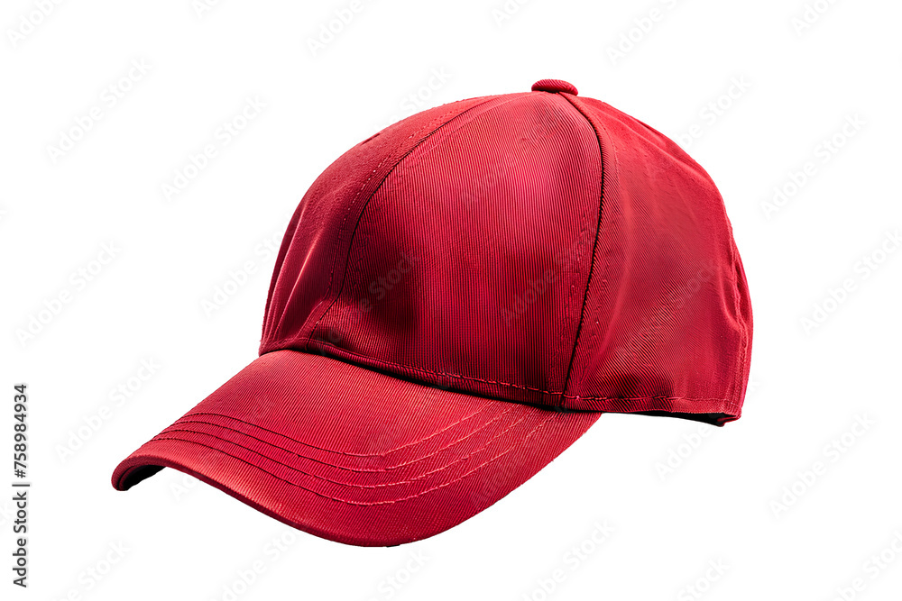 red baseball cap mockup isolated on transparent background Stock Photo ...