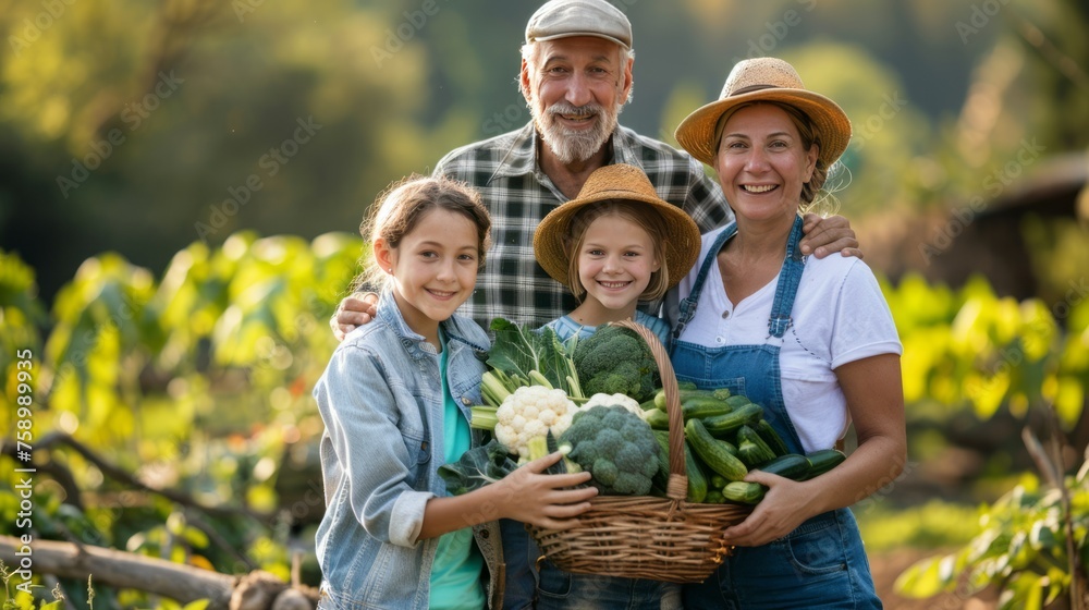 Multigenerational Farmer Family Embracing the Spirit of Family Farming ...
