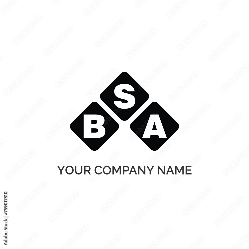 BSA letter logo design on white background. BSA logo. BSA creative ...