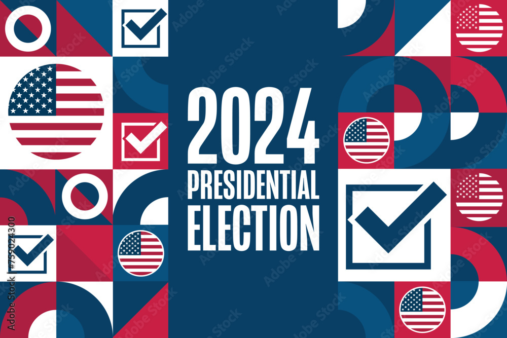 Presidential election 2024. Template for background, banner, poster ...