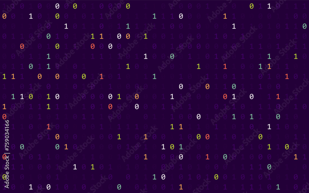 Mathematics Background - Binary Numbers in Random Pattern with Random ...