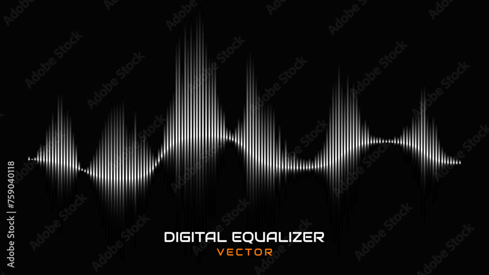 Vetor de Abstract Digital EQ Equalizer. Sound Wave Design Element ...