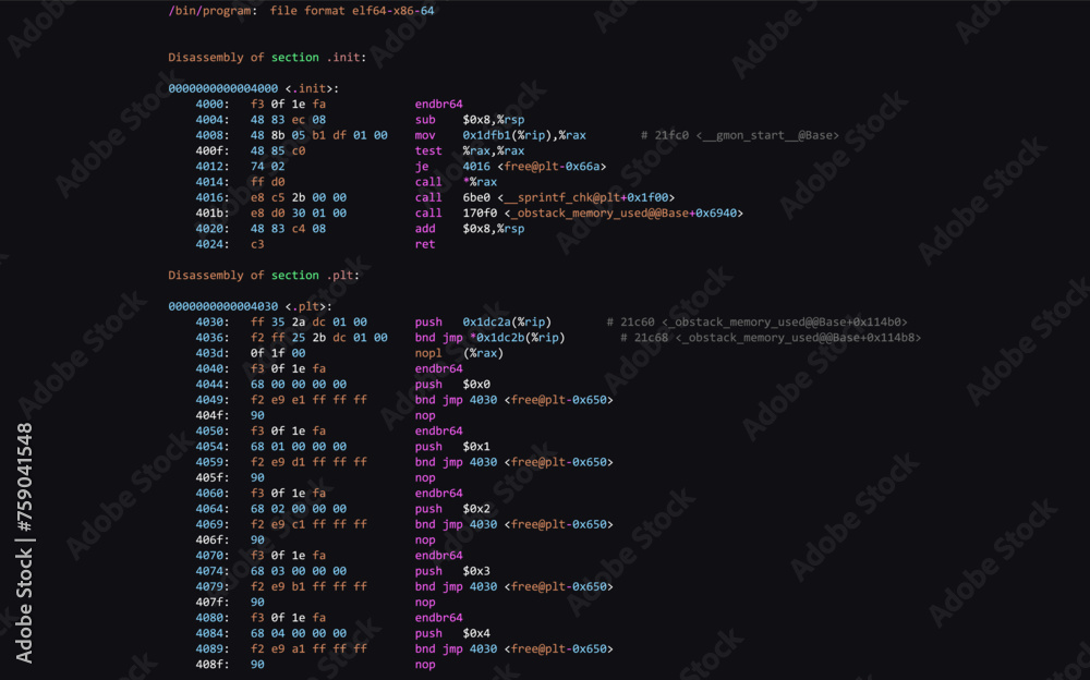 Assembly Code Programming Language Machine Code Program Hexadecimal Code Computer Memory
