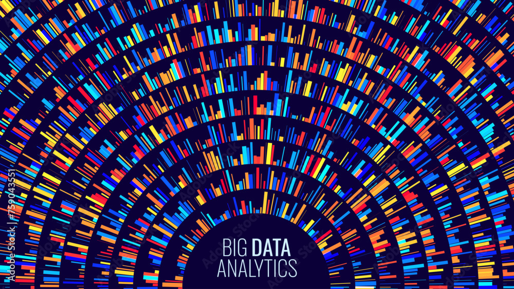 Circular Big Data Graph. DNA Test Infographic. Genome Sequence Map ...