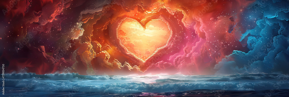 Glowing Hearts: 3D Illustrations of Love Radiating with Happiness and ...