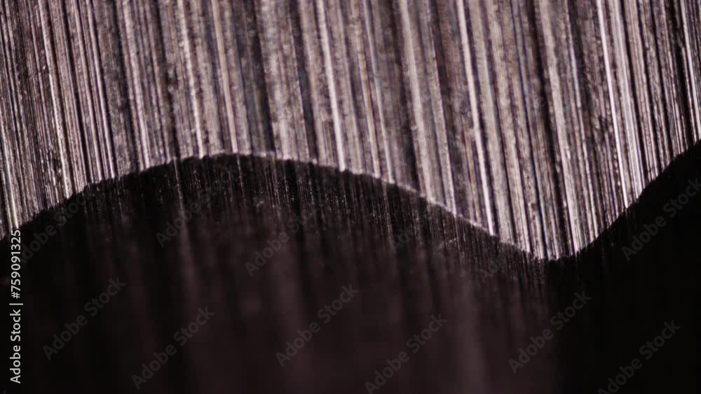 High-tech steel alloy under microscope. Raw material for production of ...