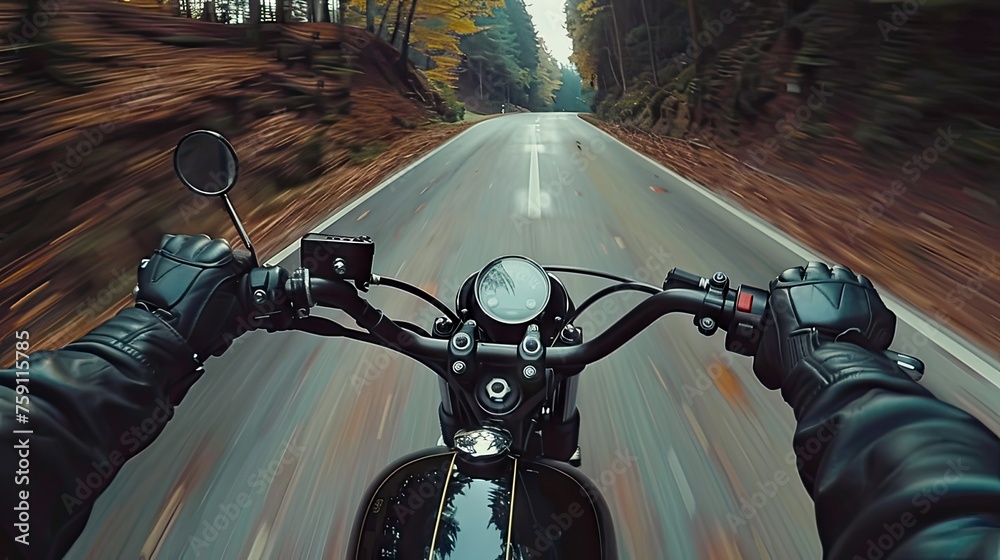 In the heat of the ride, a close-up captures the intense motion blur of ...