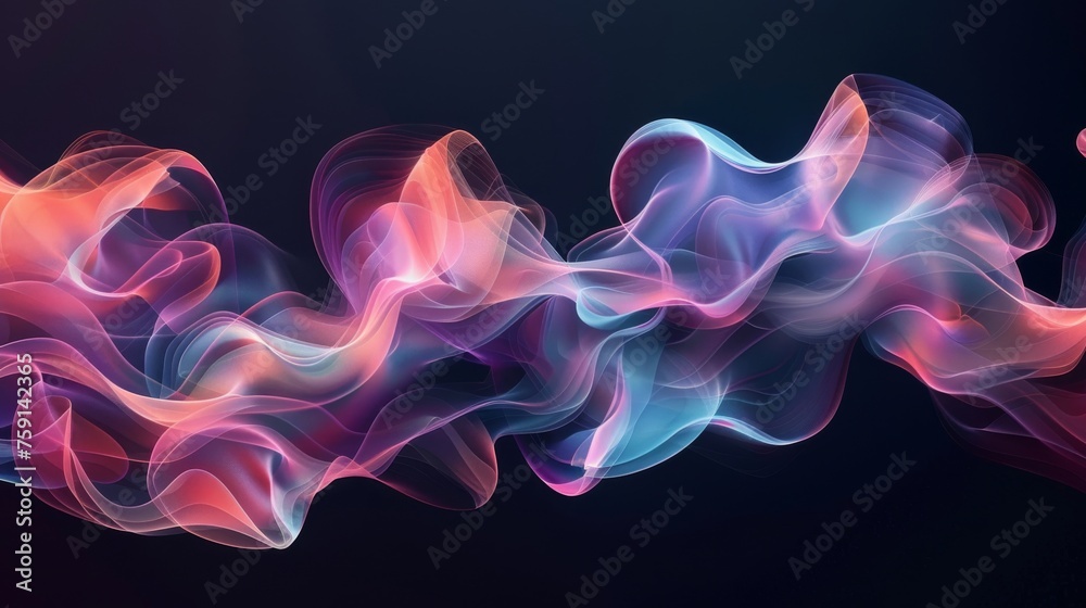 Abstract Flowing Design Of Multicolored Shapes For Dynamic Backgrounds Creative Wave Like