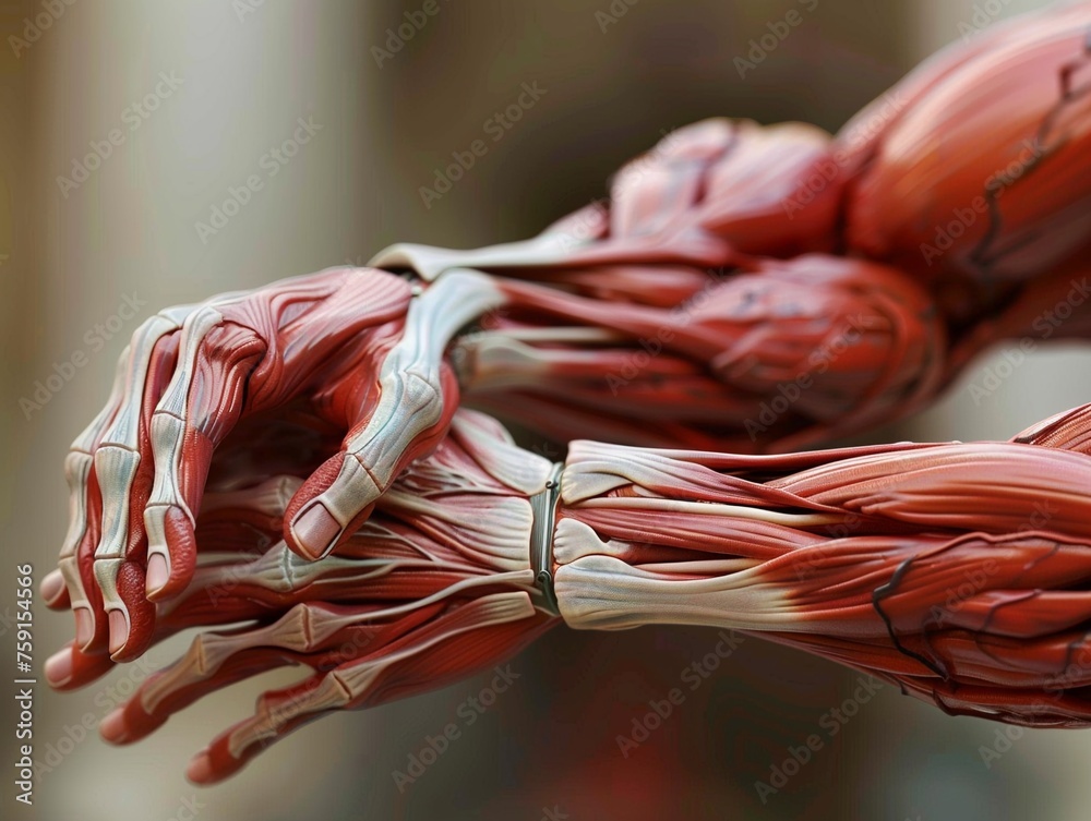 Model muscles wasting away due to a degenerative disease like muscular ...