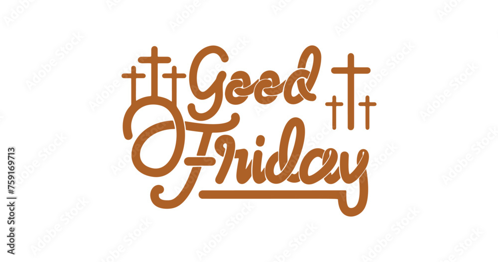 Good Friday handwritten text vector illustration. Great for ...
