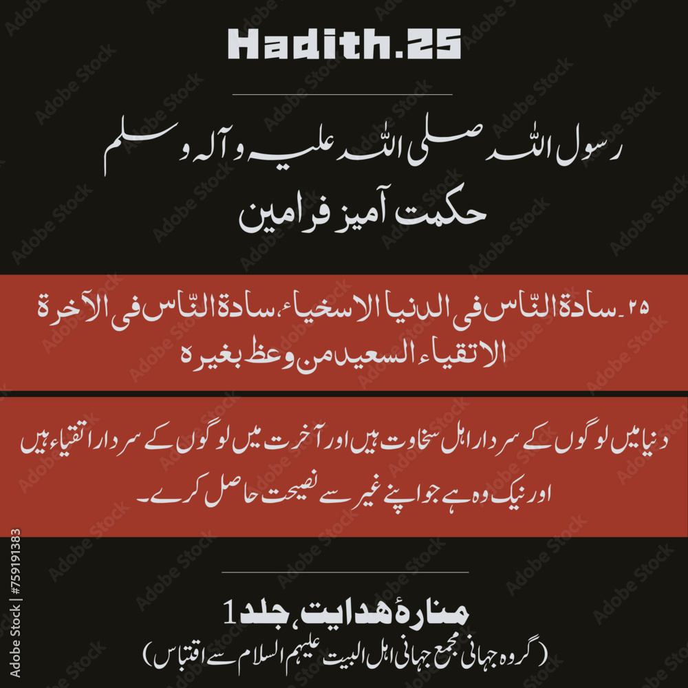 Beautiful hadith of the Prophet Muhammad .Farman e Rasool ALLAH S.A.W.W ...