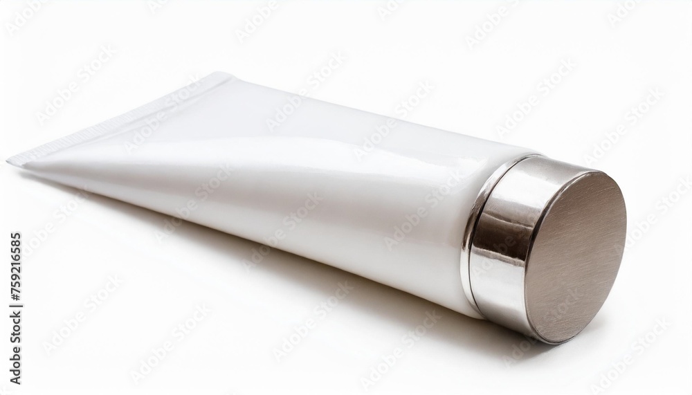 blank white cosmetic tube pack of cream or gel ready for your package ...