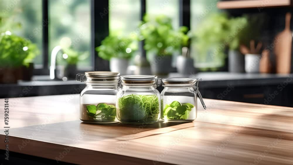 Versatile kitchen setting for product showcases, with fluctuating ...