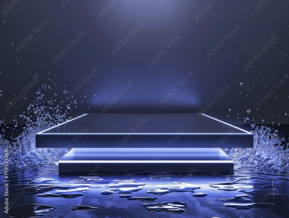 LED Abstract Minimalistic Flat Podium. The Scene for Product ...