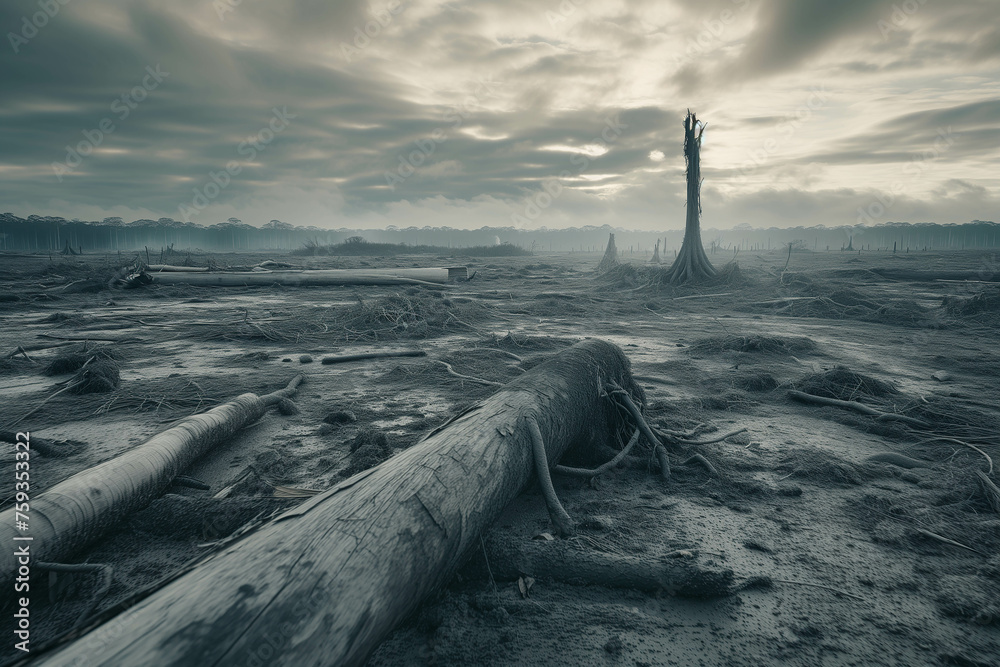 Big tree that was cut down destroyed forest Causes widespread damage to ...