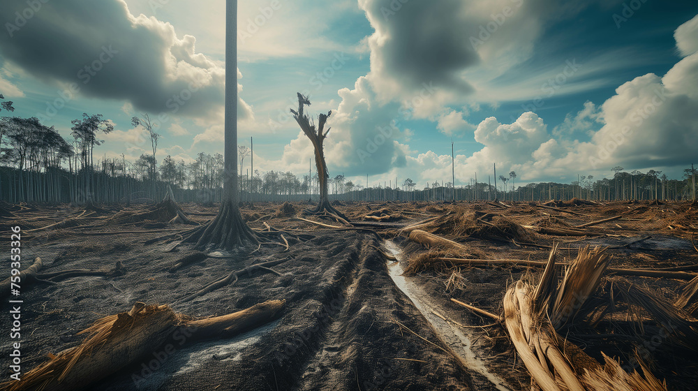 Big tree that was cut down destroyed forest Causes widespread damage to ...