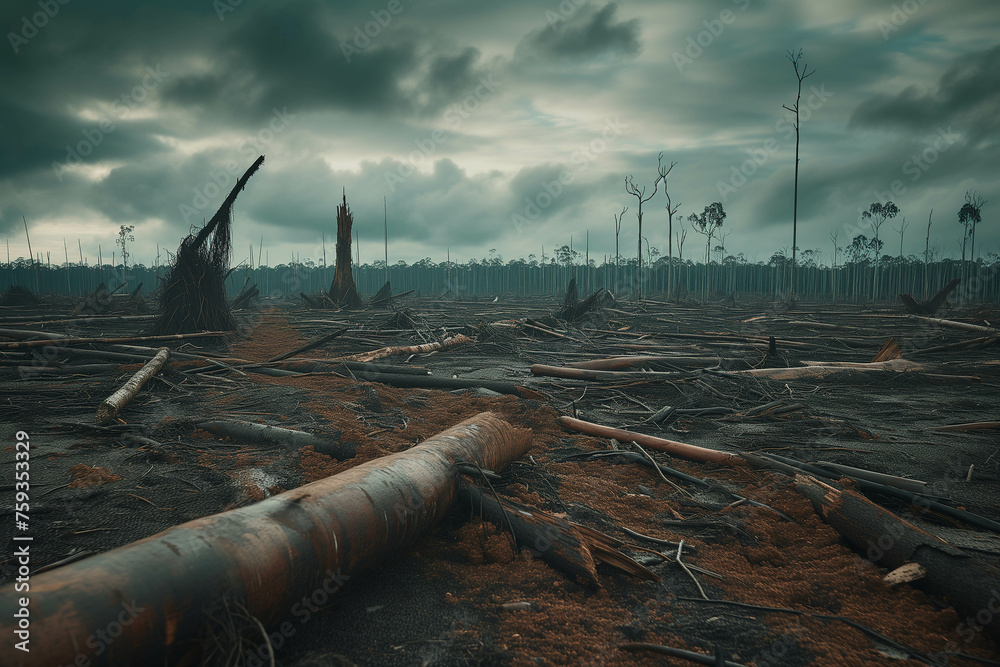 Big tree that was cut down destroyed forest Causes widespread damage to ...