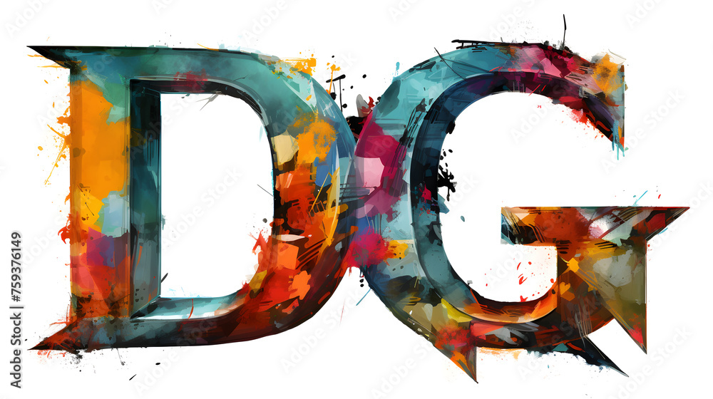 Artful and Dynamic Representation of DG Alphabet in Vibrant Colors and ...