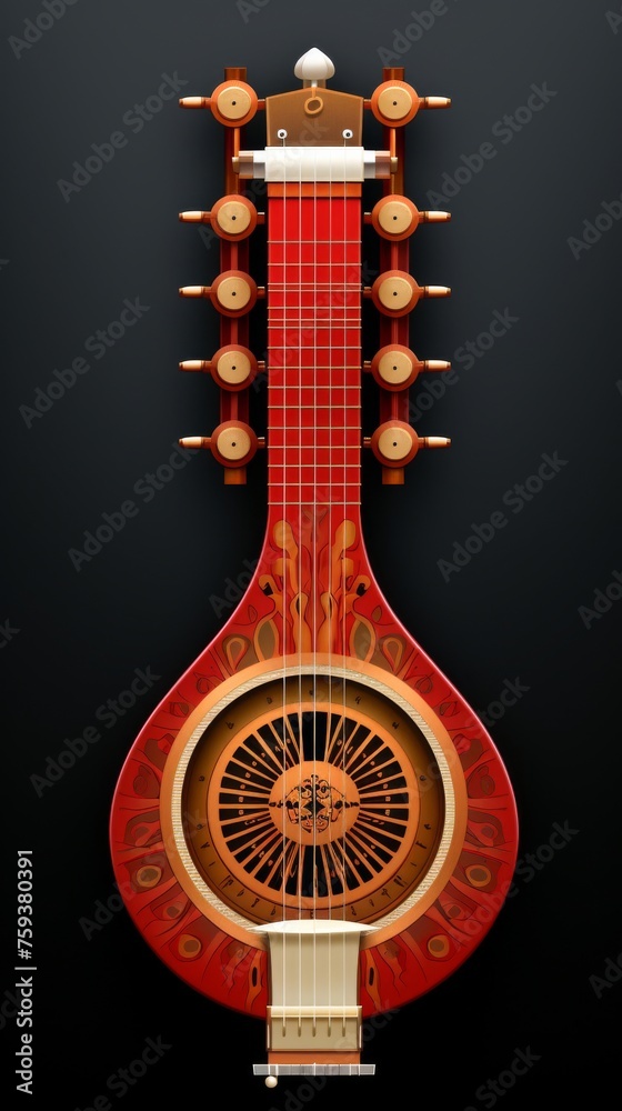 Create a fusion instrument combining elements of the sitar and the ...