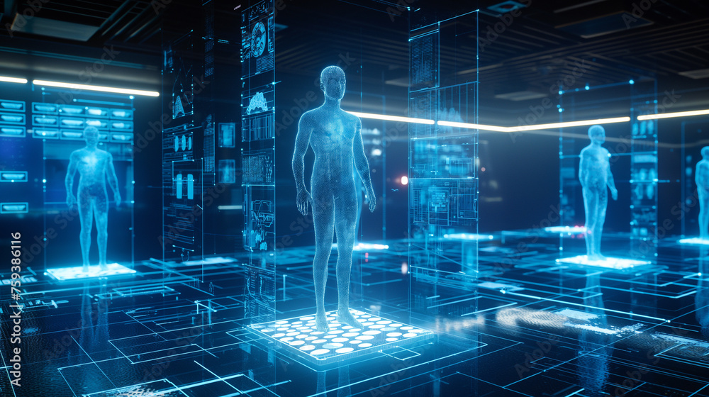 Medical science abstract health hud ui interface element contains human ...