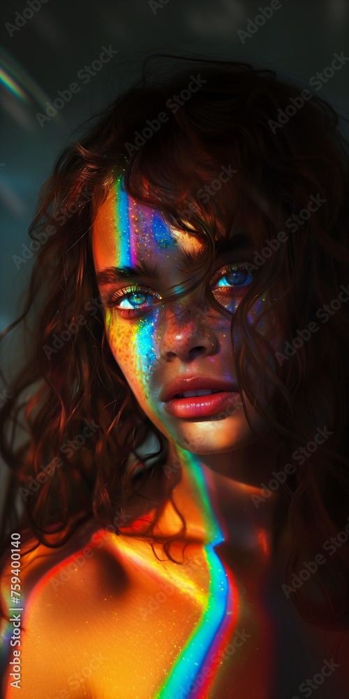 closeup woman light face models color displacement body features young ... closeup woman light face models color displacement body features young ...