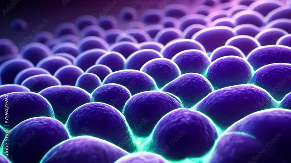 Abstract Bacteria Colony, Microbiome and Bacteria inside intestines ...