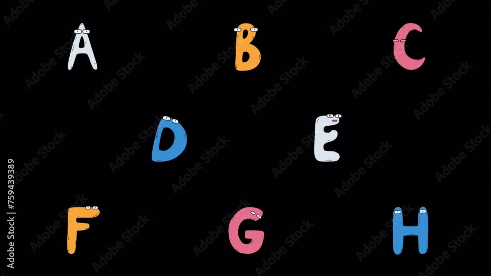 Characters Alphabet Motion Graphics Pack is a colorful, cartoon ...