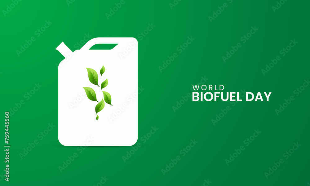 World biofuel day, Jerrycan with nature plant, Eco friendly Biofuel day ...