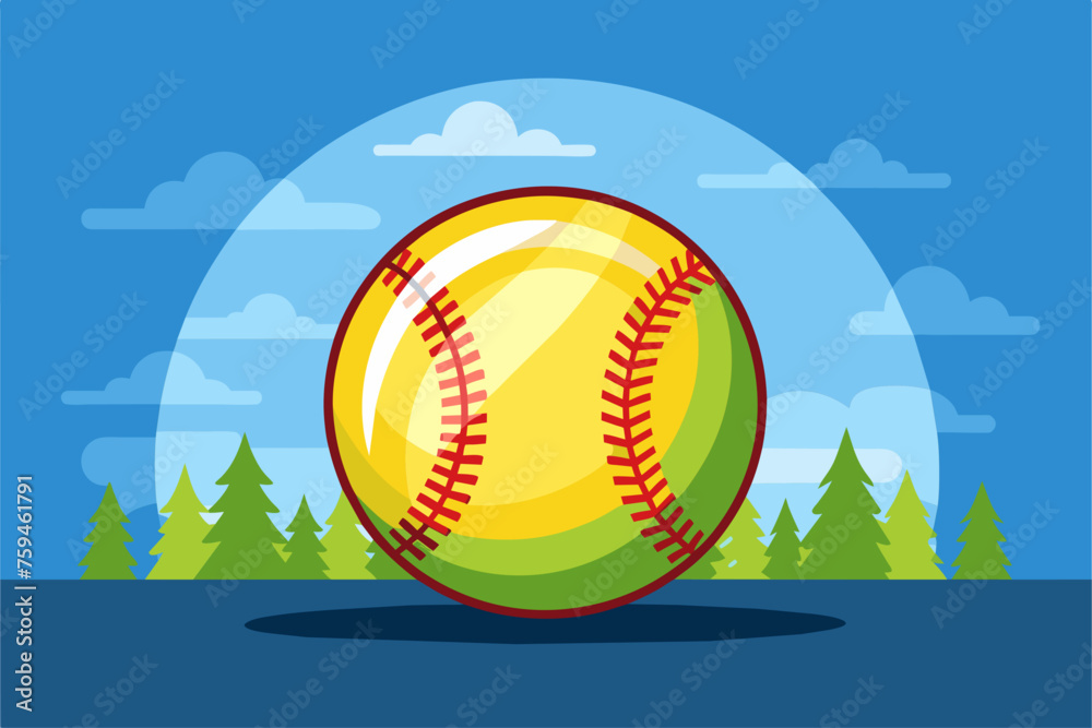 Softball background is a high-quality image of a softball field with a ...