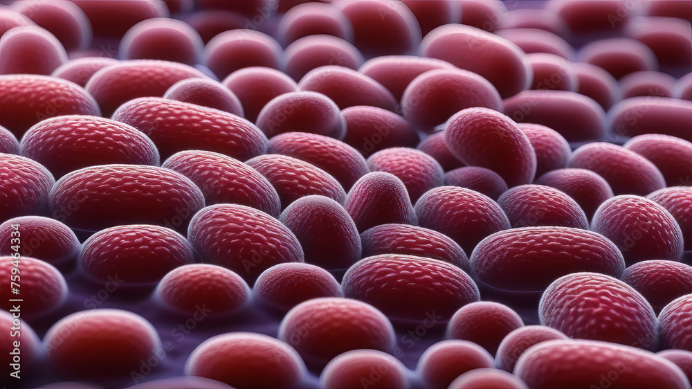 Abstract Bacteria Colony, Microbiome and Bacteria inside intestines ...