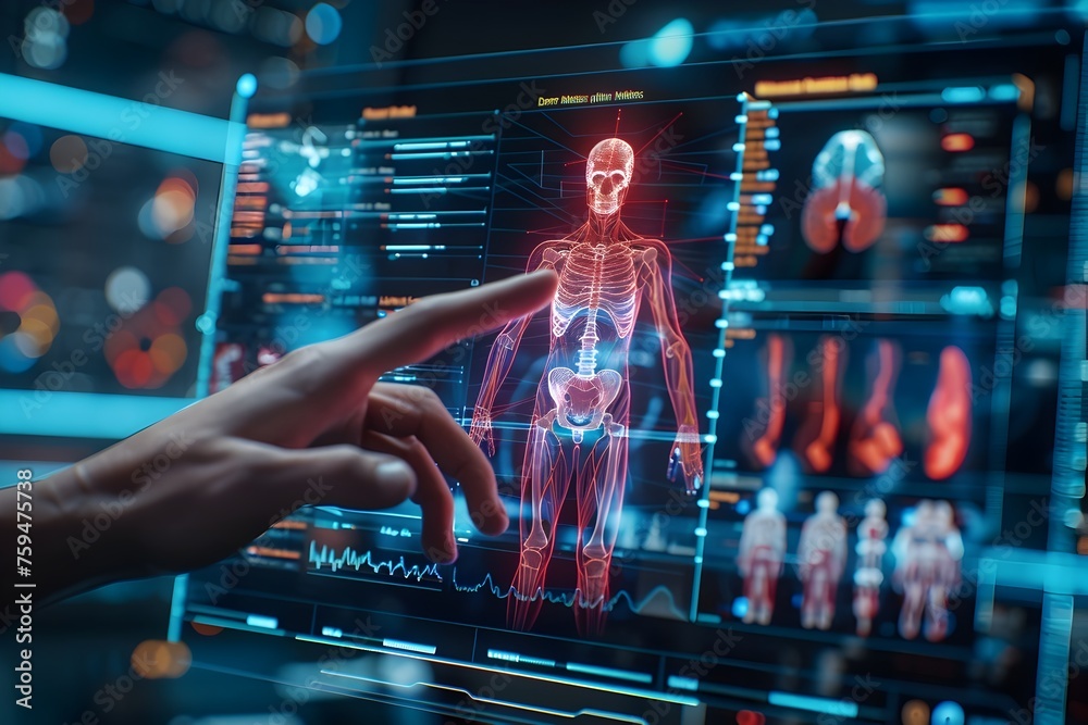 Holographic Medical Interface Illustrating In-Depth Anatomy with ...