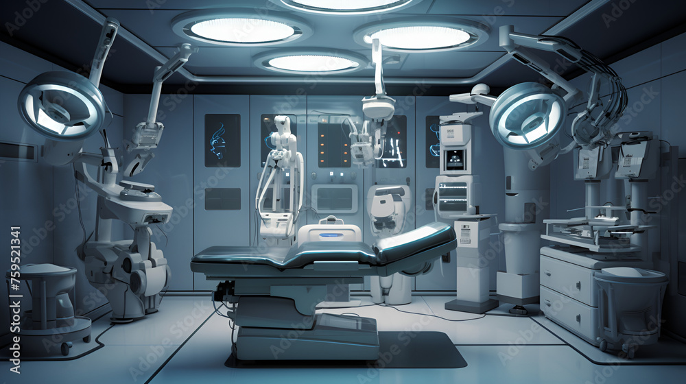 Modern equipment in operating room Medical devices for neurosurgery ...