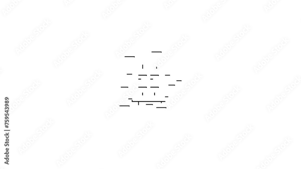 Animated hierarchy icon. Tree diagram line animation. Chain of command ...