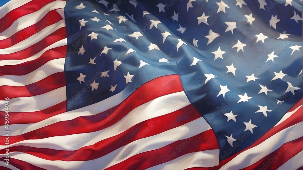 The Iconic USA Flag Flying Proudly, Symbolizing American Patriotism ...