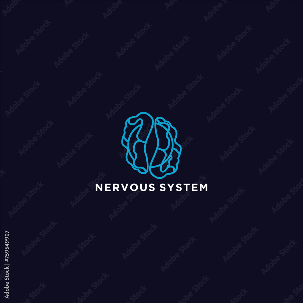Nervous system logo design inspiration Stock Vector | Adobe Stock