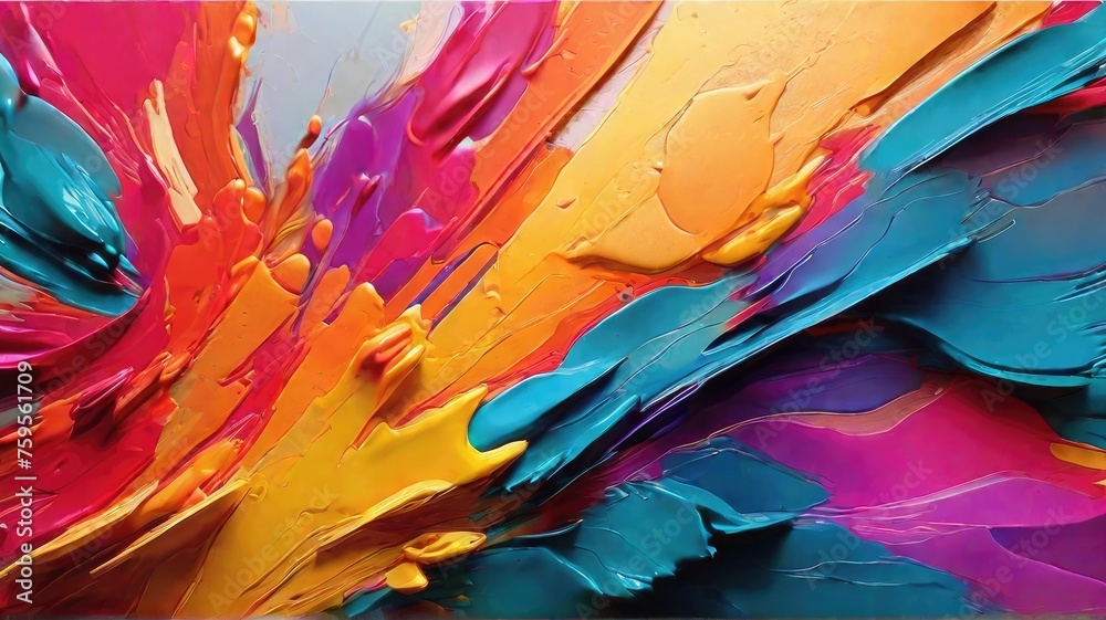 abstract paint color splash, abstract colorful background with fractal ...