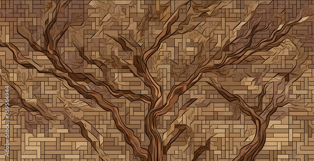 ภาพประกอบสต็อก Detailed pixel art creates a background featuring a ...