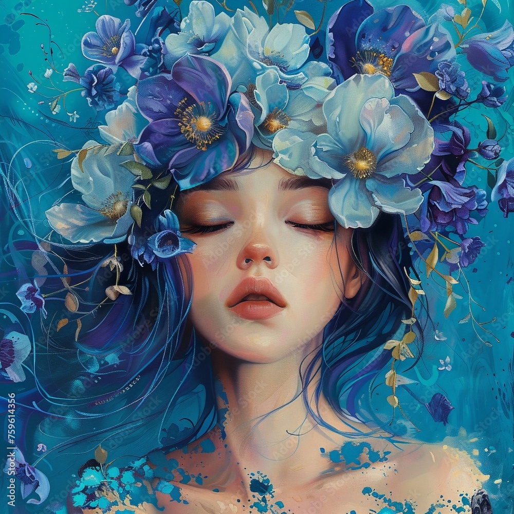 Explore the color palette of Mazarine in your artwork Stock Photo ...