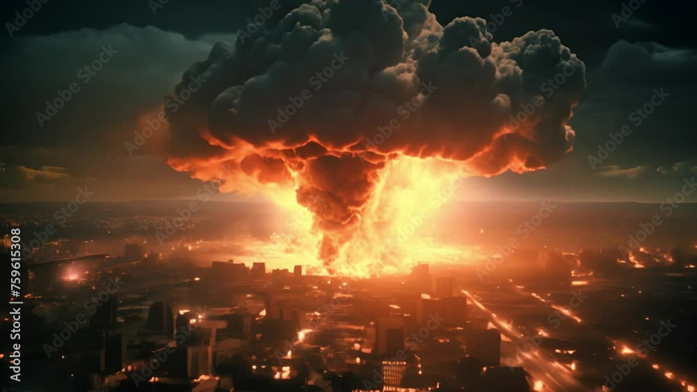 Nuclear War. Explosion nuclear bomb. Nuclear bomb explosion in nuclear ...